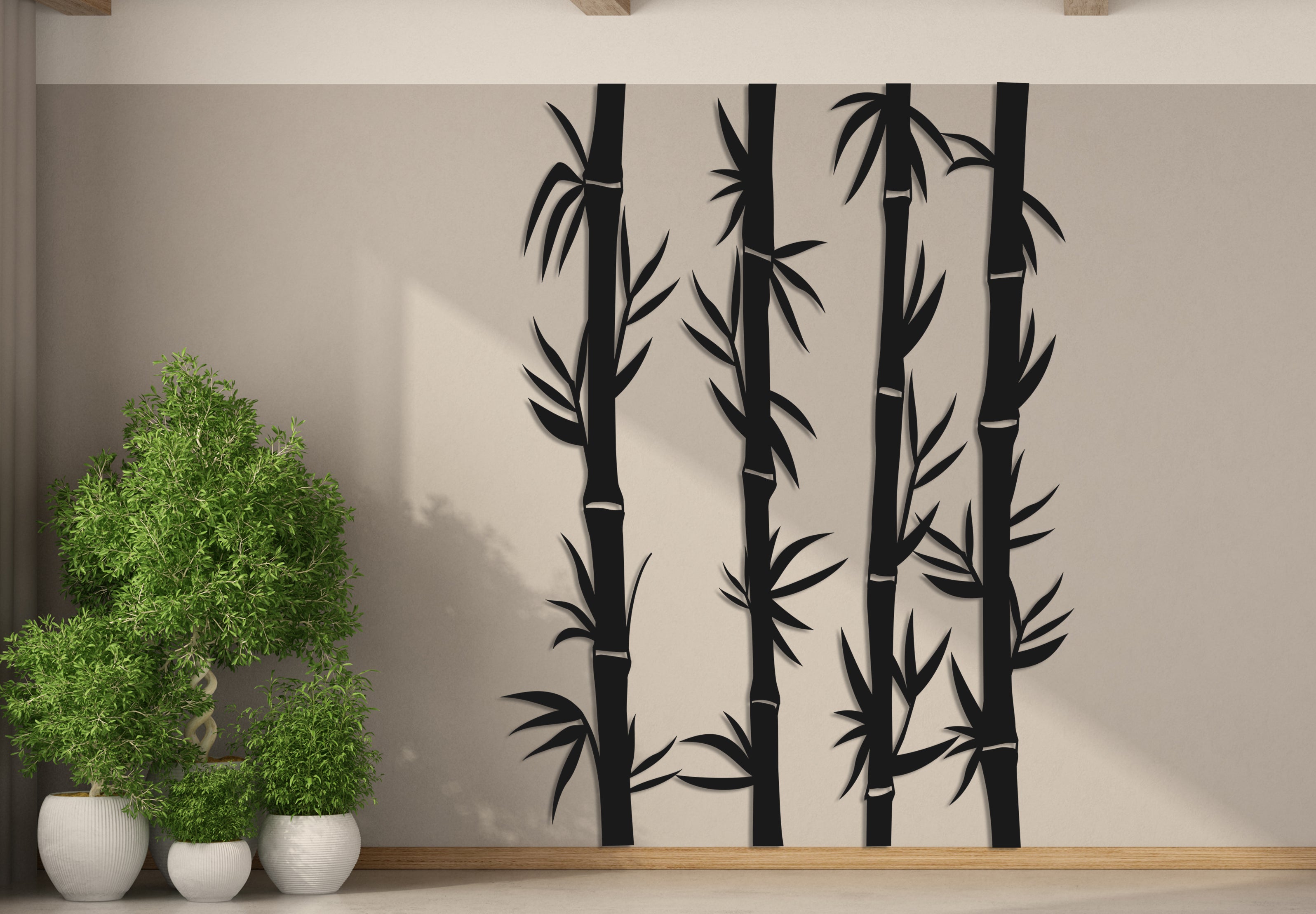 Bambu Metal Duvar Dekoru – Dekadron