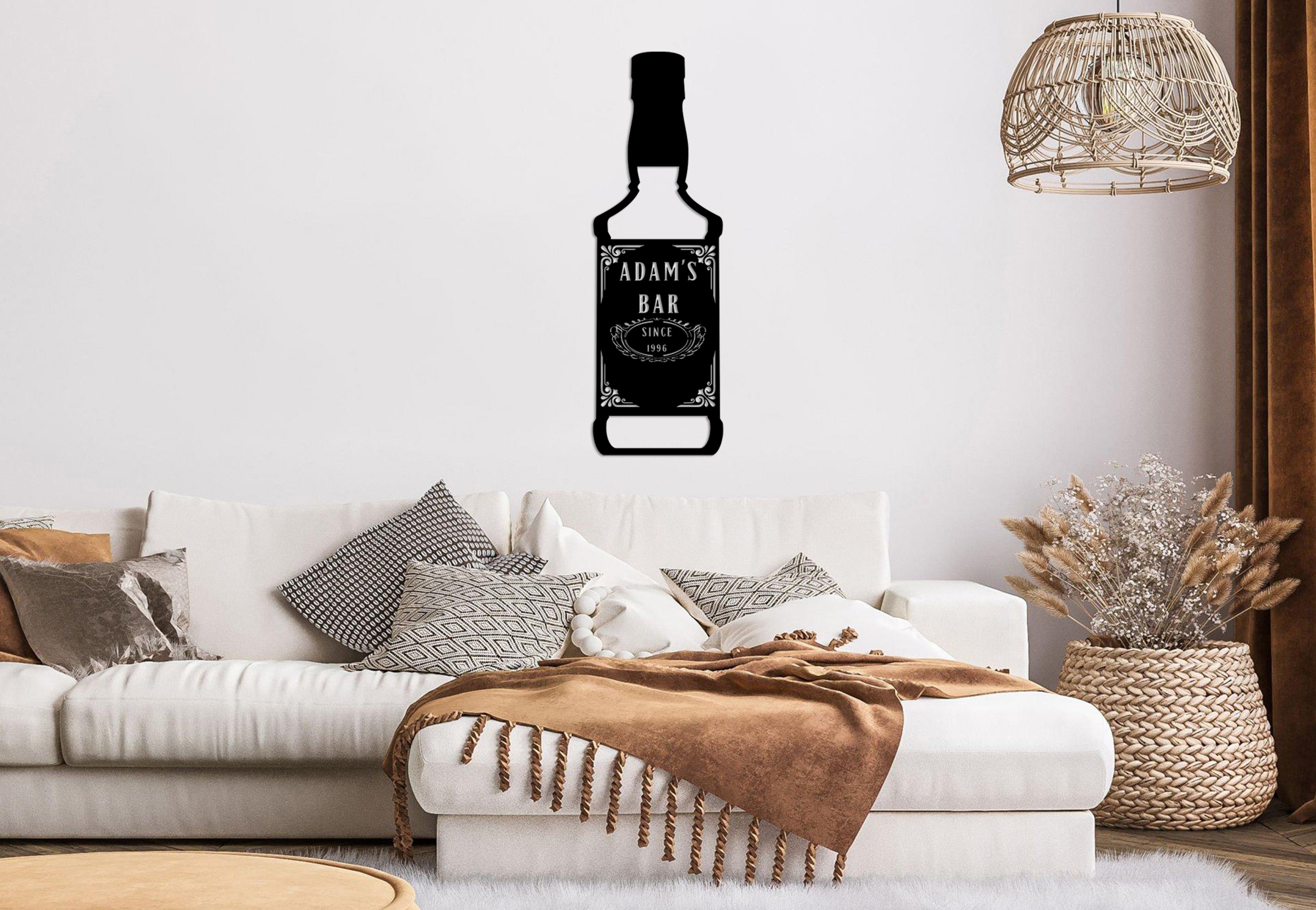 Bar Monogram Metal Duvar Dekoru – Dekadron